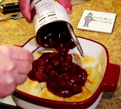 2-Ingredient Cherry Biscuit Bake Recipe - DIY Joy