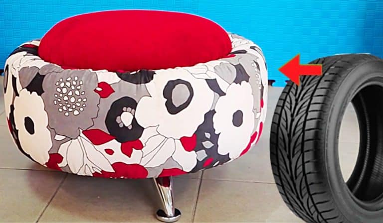 How To Make A Plush Stool With An Old Tire - DIY Joy