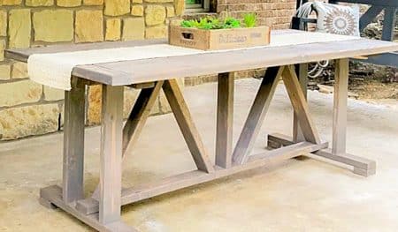DIY $60 Outdoor Dining Table With Free Plans - DIY Joy