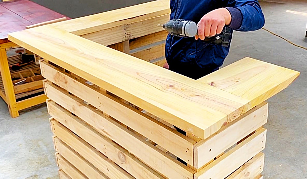L Shaped Pallet Bar Plans L Shaped Pallet Bar Plans
