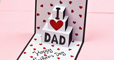 DIY Fathers Day Pop Up Card - DIY Joy