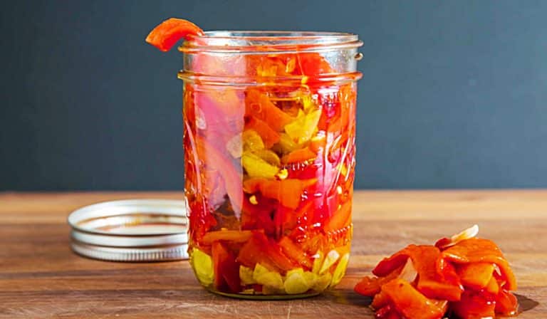 Italian Roasted Pickled Red Peppers Recipe - DIY Joy