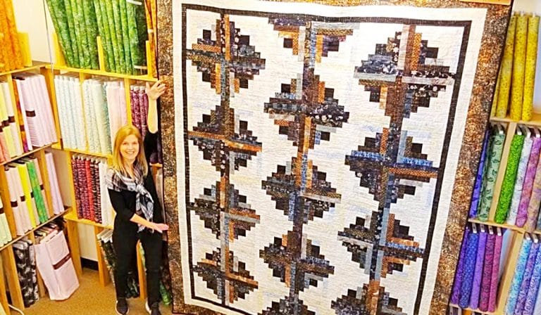 Jelly Roll Log Cabin Quilt With Free Pattern - DIY Joy