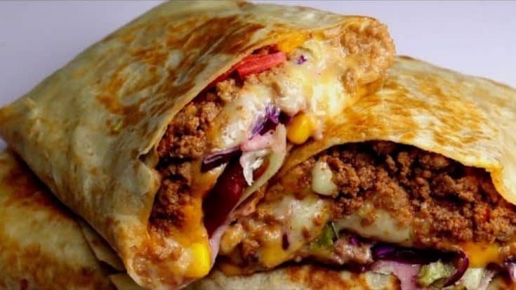 Easy to Make Ground Beef and Cheese Wrap - DIY Joy