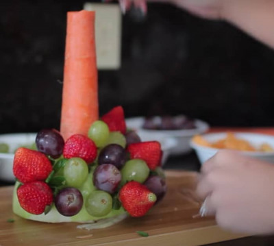 How to Make a DIY Christmas Fruit Tree - DIY Joy