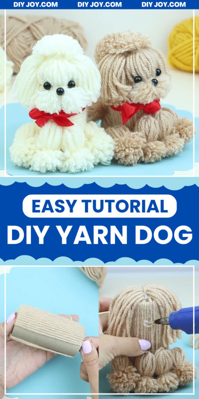 How to Make a DIY Yarn Dog Keychain - DIY Joy