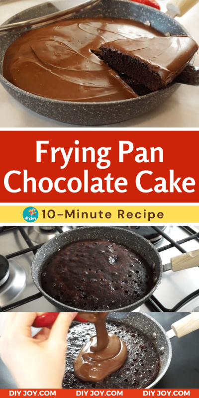 10-Minute Frying Pan Chocolate Cake Recipe - DIY Joy