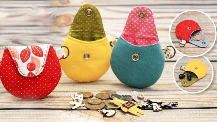 DIY Round Coin Pouch Sewing Tutorial - DIY Joy