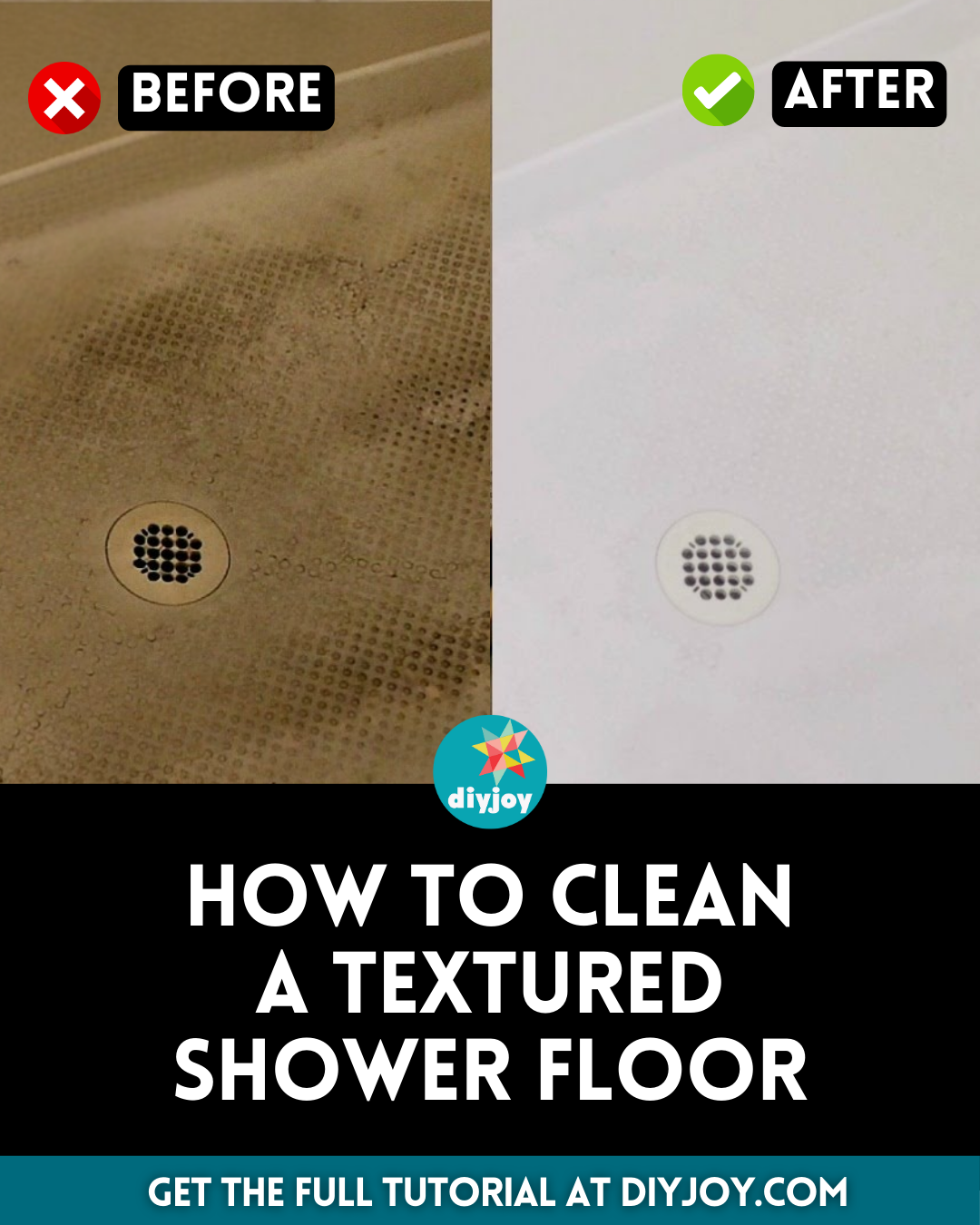How To Clean Textured Fiberglass Or Plastic Shower Floor - DIY Joy