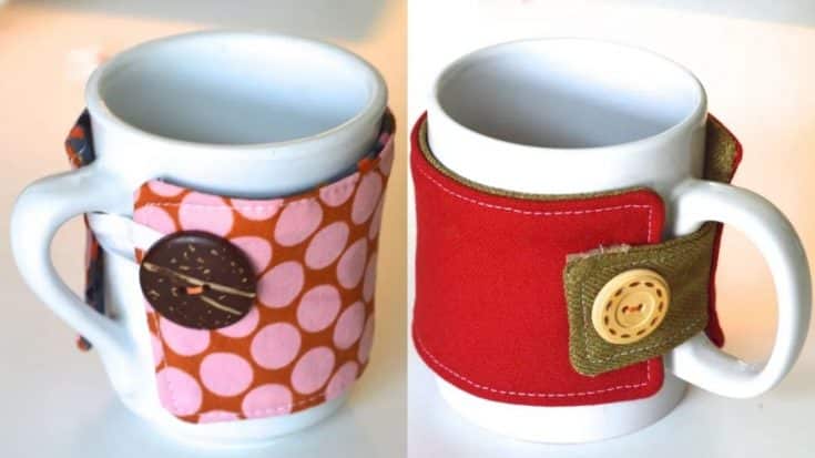 How To Sew A Coffee Cozy (Free Pattern Included) - DIY Joy