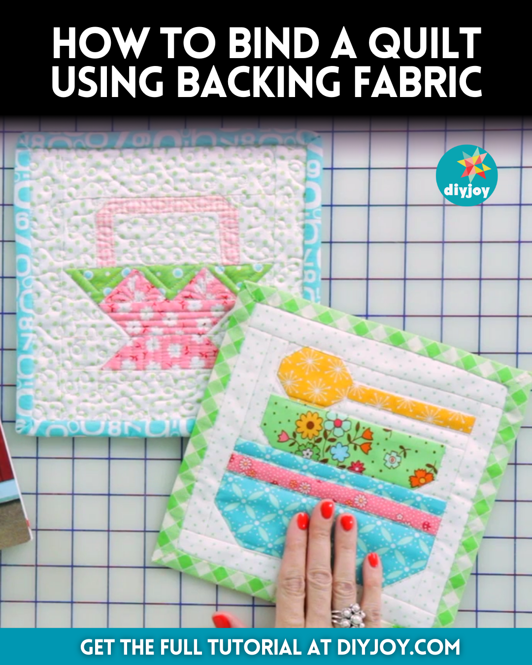 How to Use Backing Fabric as Binding for Quilts - DIY Joy