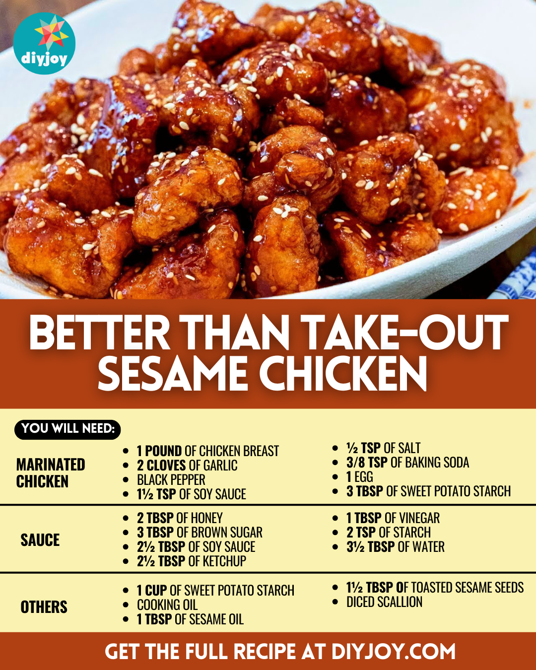 Easy Better Than Take-Out Sesame Chicken Recipe - DIY Joy