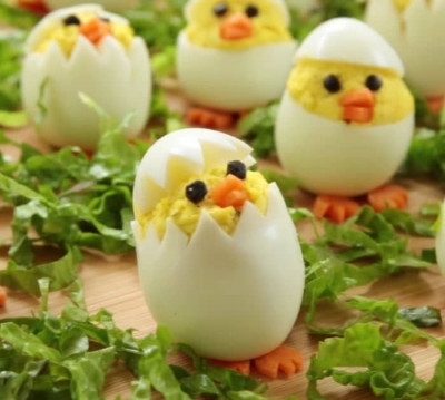 How To Make Easter Chick Deviled Eggs - DIY Joy