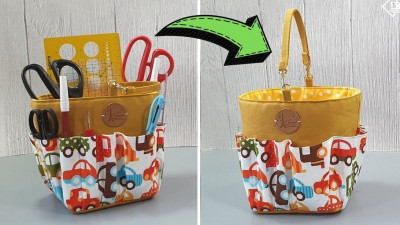 How To Sew A Craft Caddy or Storage Bag - DIY Joy