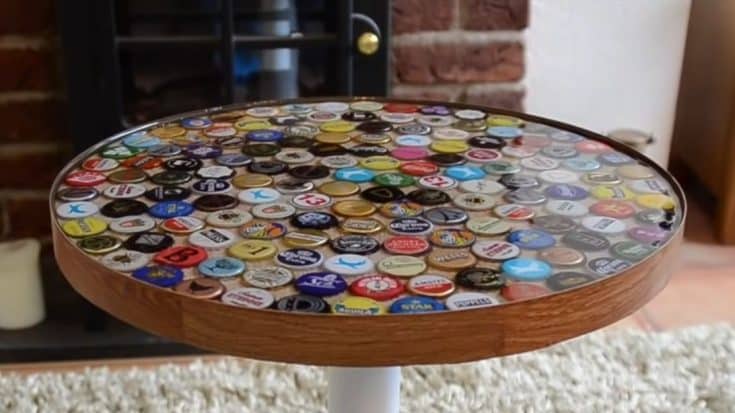 Easy DIY Beer Bottle Cap Table Tutorial - DIY Joy