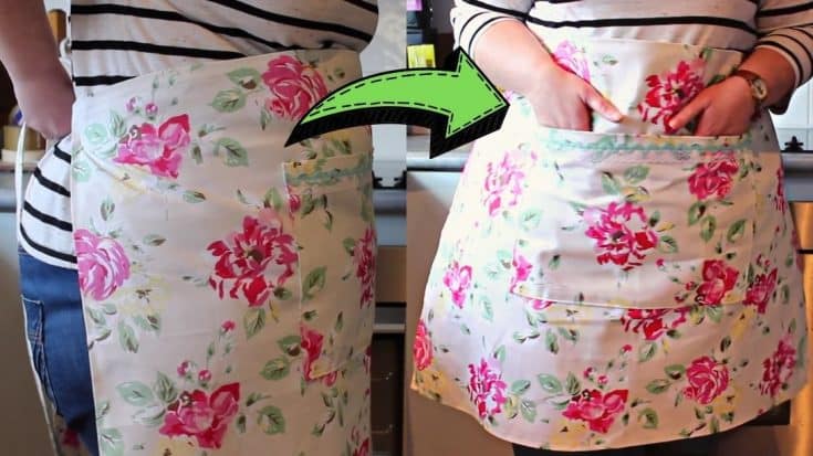 How To Make A Half-Apron With One Fabric - DIY Joy