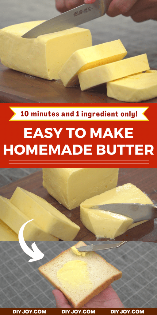 How To Make Butter In 10 Minutes - DIY Joy