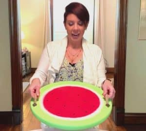 DIY Watermelon Serving Tray Tutorial - DIY Joy
