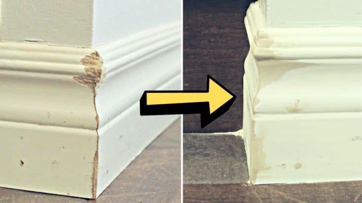 Super Easy Baseboard Repair Tutorial - DIY Joy