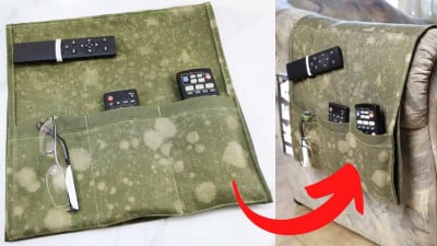 Easy Remote Control Holder Sewing Tutorial - DIY Joy