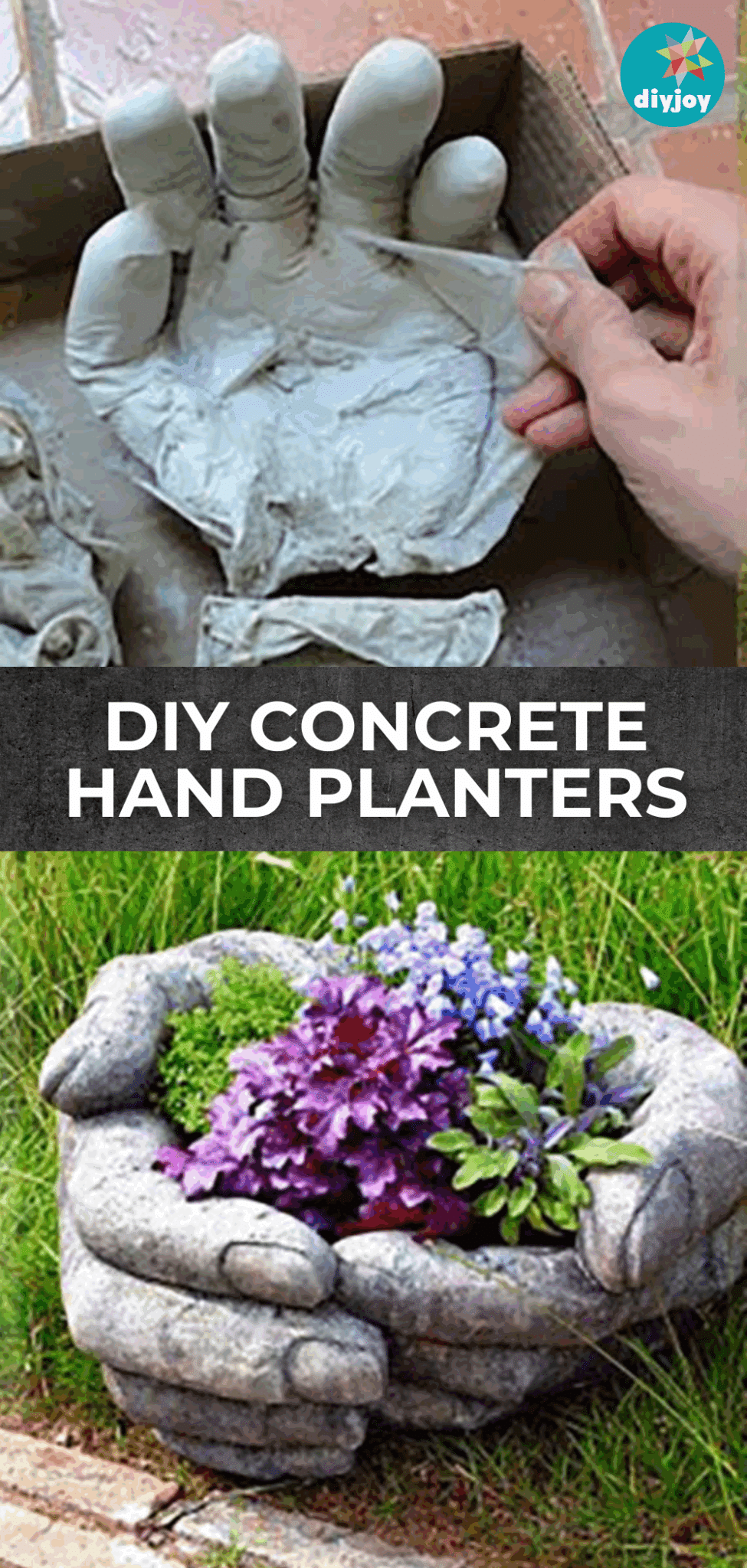 Diy Concrete Hand Planters
