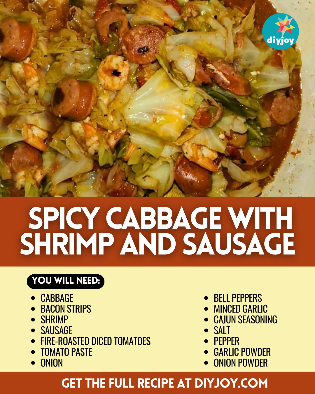Easy-to-Make Spicy Cabbage with Shrimp and Sausage - DIY Joy