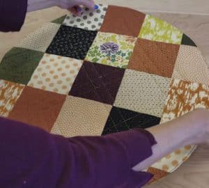 Beginner-Friendly Quilted Round Table Topper Tutorial - DIY Joy