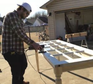How To Turn An Old Door Into A Table - DIY Joy