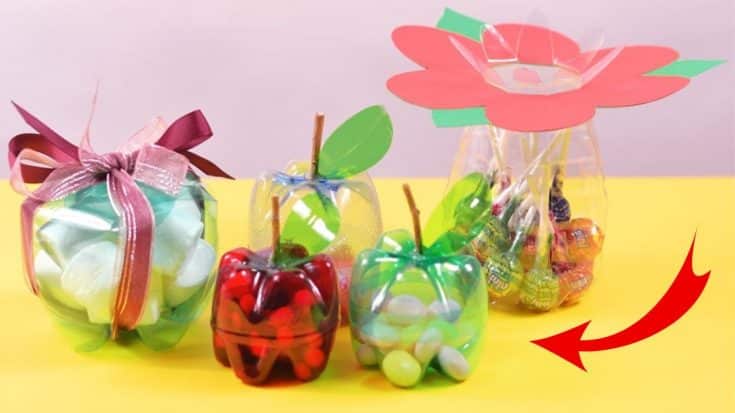 3 Cute Diy Gift Box Made Out Of Plastic Bottles Diy Joy