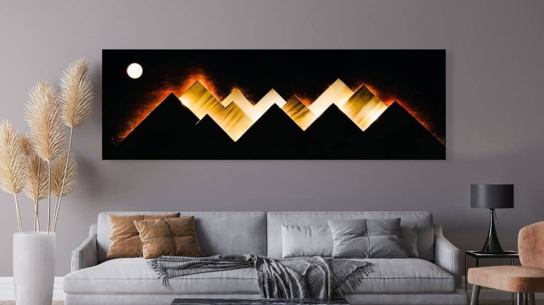 Lighted Mountain Wood Wall Art DIY Lighted Mountain Wood Wall Art DIY