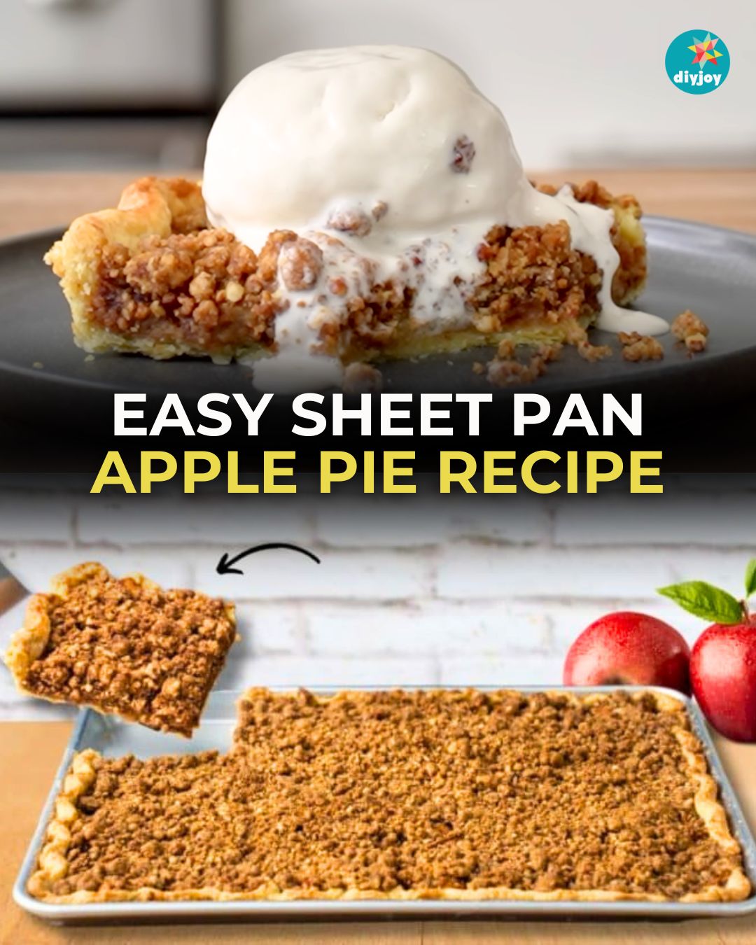 Sheet Pan Apple Pie Recipe - DIY Joy