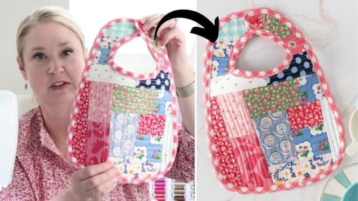 Beginner-Friendly Quilt As You Go Baby Bib Sewing Tutorial - DIY Joy