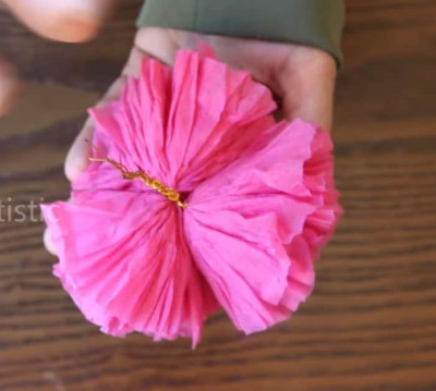 How to Make Round Tissue Paper Flower - DIY Joy