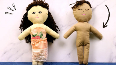 Super Easy Rag Doll With Hair Sewing Tutorial - DIY Joy