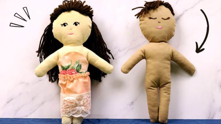 Super Easy Rag Doll With Hair Sewing Tutorial - DIY Joy