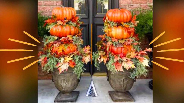 DIY Stacked Pumpkin Topiary Tutorial - DIY Joy