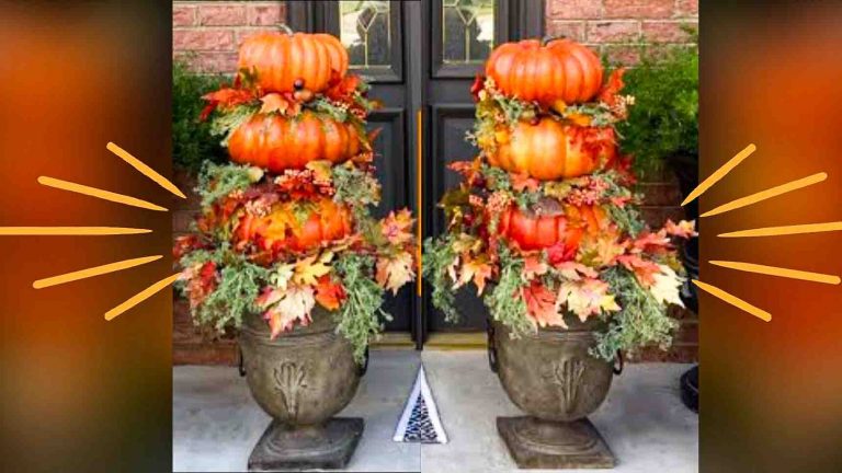 DIY Stacked Pumpkin Topiary Tutorial - DIY Joy