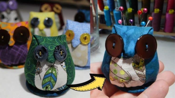 Simple Owl Pincushion Sewing Tutorial - DIY Joy