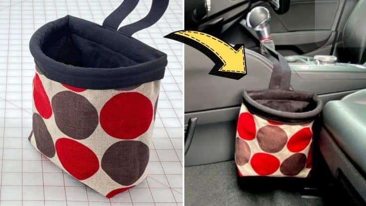 Easy-To-Sew Mini Car Trash Bag - DIY Joy