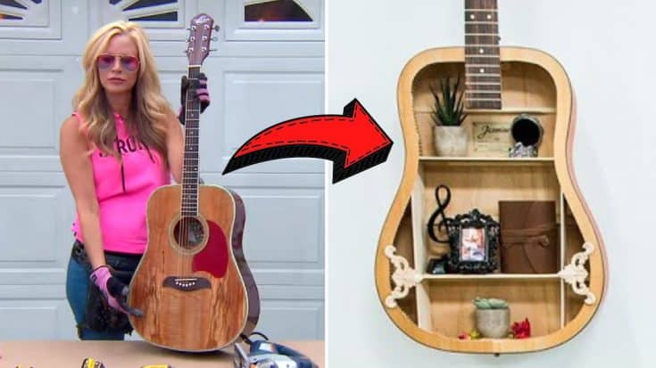 Repurposed DIY Guitar Shelf Tutorial - DIY Joy
