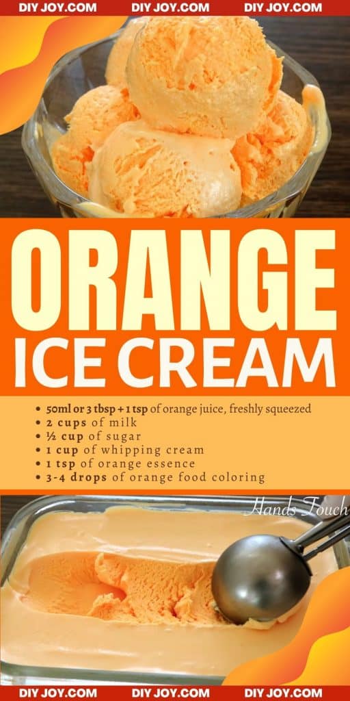 Easy 6-Ingredient Orange Ice Cream Recipe - DIY Joy