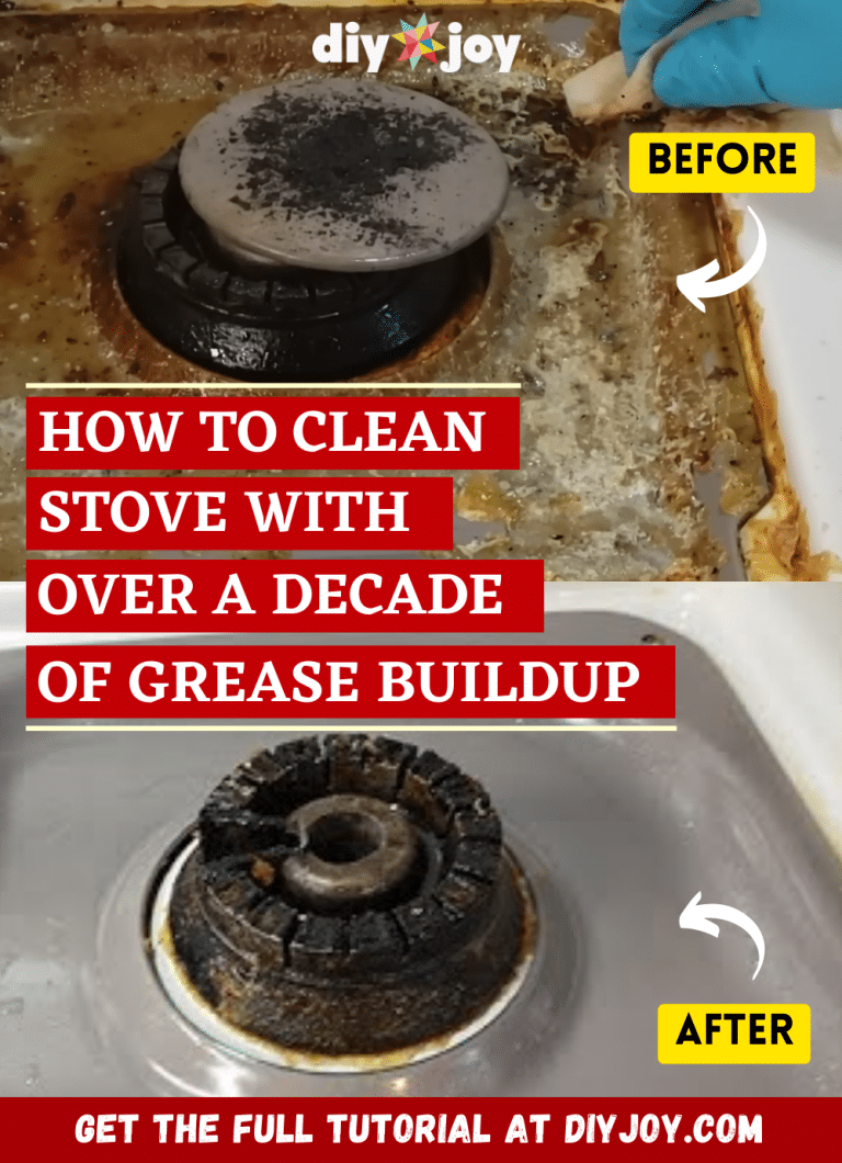 How to Clean Stove with Over a Decade of Grease Build Up - DIY Joy