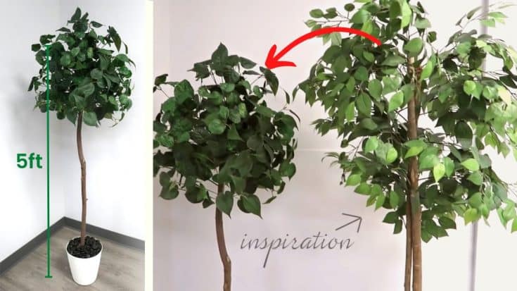 Inexpensive Dollar Tree DIY Indoor Tree - DIY Joy