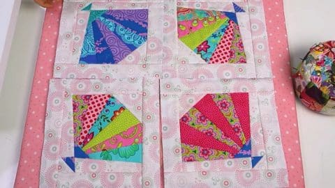 Quilt-As-You-Go Quirky Fan Block - DIY Joy