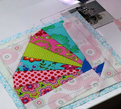 Quilt-As-You-Go Quirky Fan Block - DIY Joy