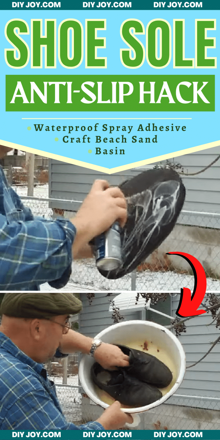 Shoe Sole Anti-Slip Hack for Icy or Rainy Weather - DIY Joy
