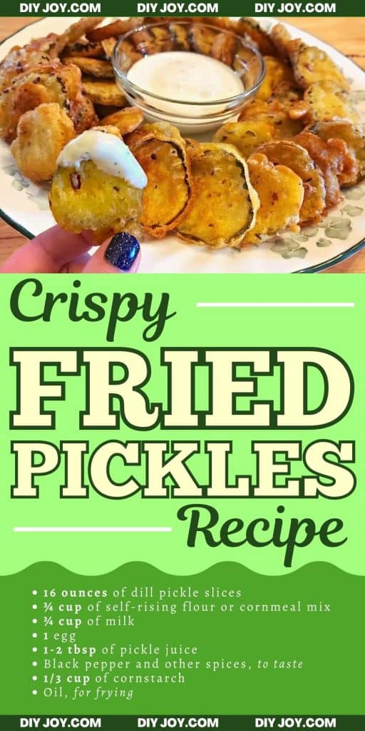 Super Easy & Crispy Fried Pickles Recipe - DIY Joy