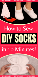 How to Sew Simple DIY Socks in 10 Minutes - DIY Joy