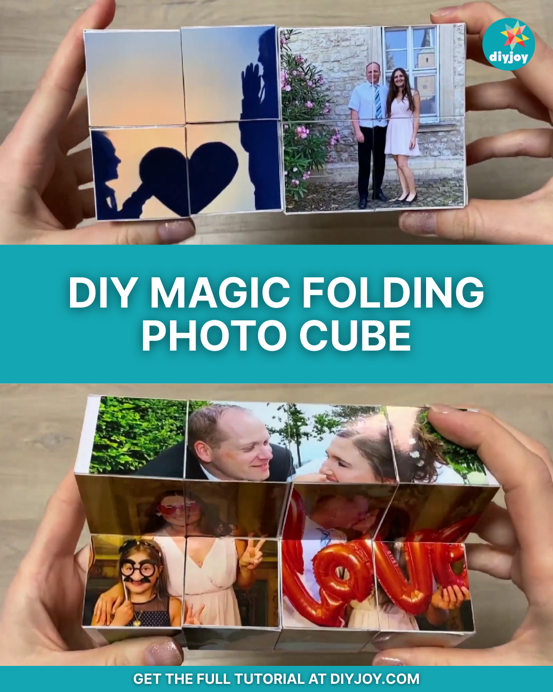 Inexpensive Magic Folding Photo Cube Gift Idea - DIY Joy