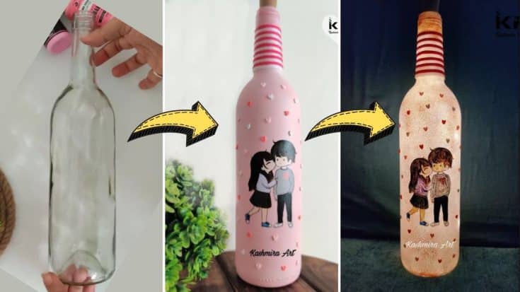 Super Easy & Simple DIY Painted Bottle Gift Idea - DIY Joy